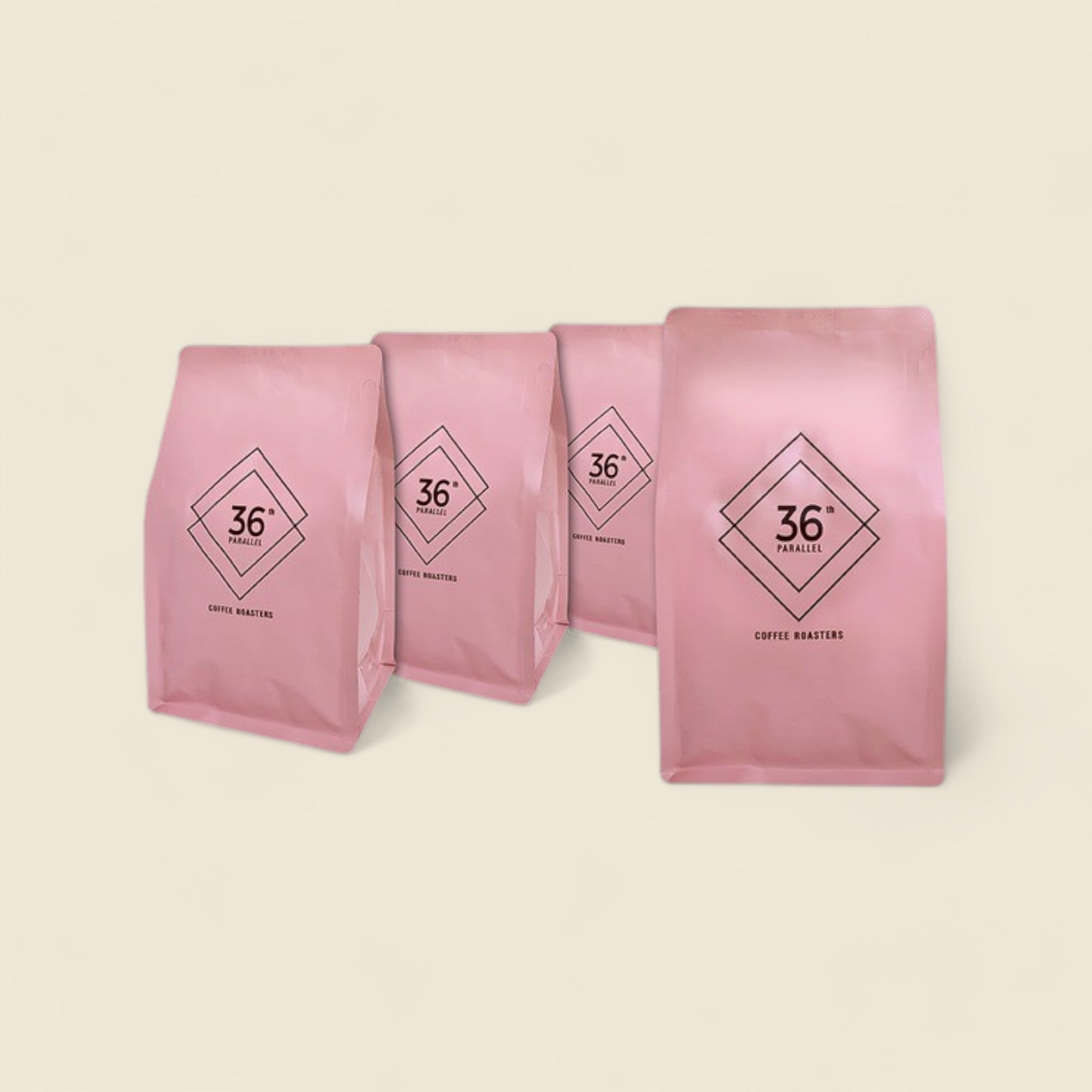 36th Parallel Coffee - ETHIOPIAN - DECAF BEANS - 4 PACK of 250 g