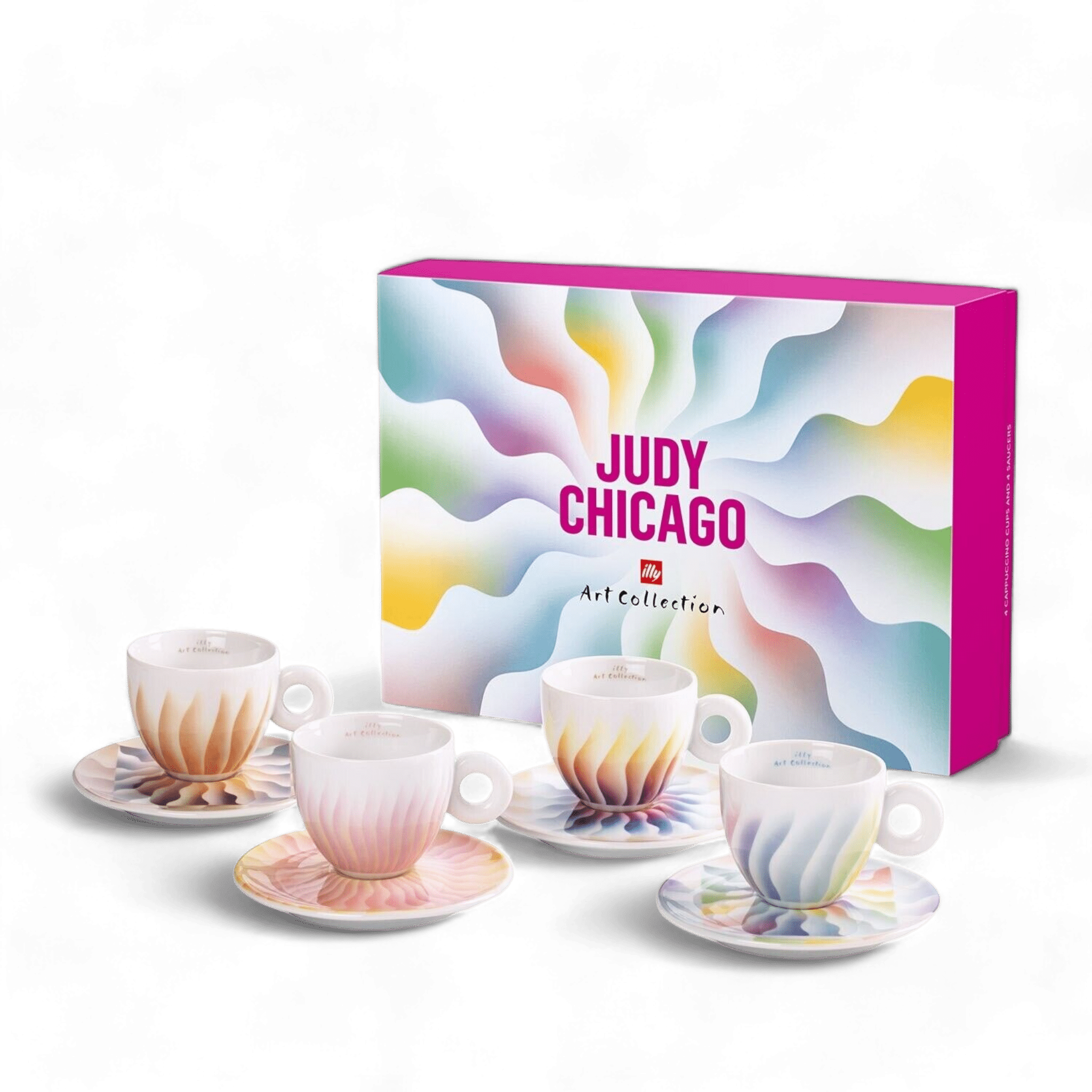illy Art Collection - the Judy Chicago Set of 4 Cappuccino Cups